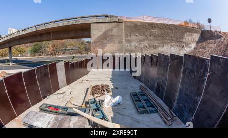 Industrial Road Highways Expansion of Ramp Flyovers foundations ...