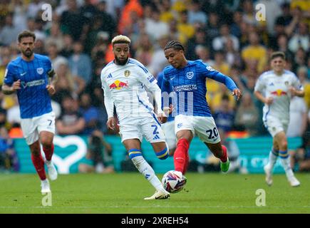 Leeds United's Jayden Bogle (left) and West Bromwich Albion's Callum ...