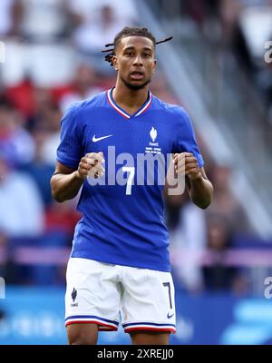 PARIS, FRANCE - AUGUST 09: Michael Olise of of Team France reacts ...