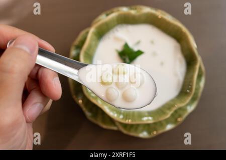 Bua Loy, Rice Balls in Coconut Milk, Thai Traditional Dessert Stock ...