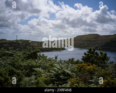China Clay Slag Slurry Heaps at Blackpool Pit nr St Austell Cornwall ...
