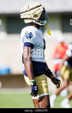 Notre Dame wide receiver Beaux Collins (WO10) poses for a portrait at ...