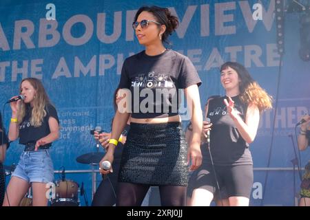 August (singer, founder and creative director of Basschoir) leading ...