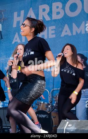 August (singer, founder and creative director of Basschoir) leading ...