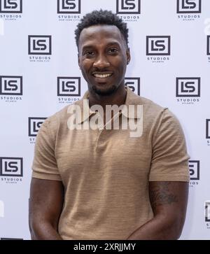 Justin Hurtt-Dunkley poses at Edition Hotel in New York on August 10 ...