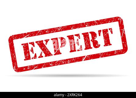Expert stamp shadow symbol, label sticker sign button, text banner ...