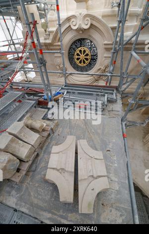 Church Restoration Scaffolding Stock Photo - Alamy