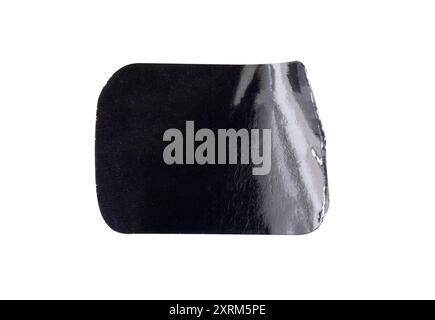 Blank black paper sticker label isolated on white background Stock ...