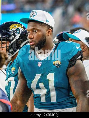 Jacksonville Jaguars defensive end Josh Hines-Allen (41) in action ...