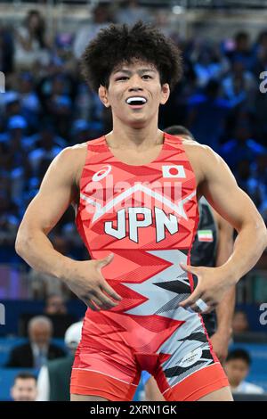 KIYOOKA Kotaro (JPN) Japan vs AMOUZADKHALILI Rahman (IRI), Wrestling ...