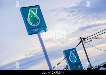 Petronas petrol station sign seen during sunset. Daily life photo of ...