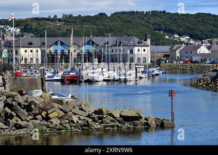 Aberystwyth Marina/ Y Lanfa on a sunny evening in September, showing ...