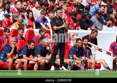 Liverpool, UK. 11th Aug, 2024. Luca Stephenson of Liverpool during the ...