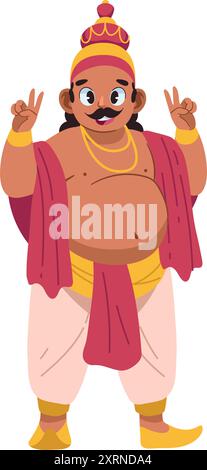 king mahabali cartoon character isolated Stock Vector Image & Art - Alamy