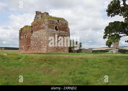 The Ruins of Cessford Castle located between Jedburgh and Kelso in the ...