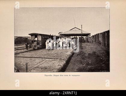 Vintage image of the 1900s construction of the colonial "État ...