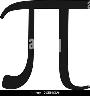 Pi mathematical icon symbol from the Greek alphabet in outline vector ...
