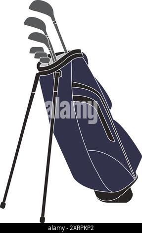 golf bag vector icon editable stroke outline icons for web and mobile ...