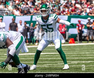 New York Jets linebacker Chazz Surratt (55) causes Buffalo Bills ...