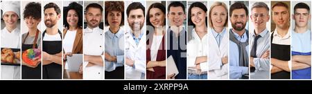 Different professions collage, photos of various people Stock Photo - Alamy