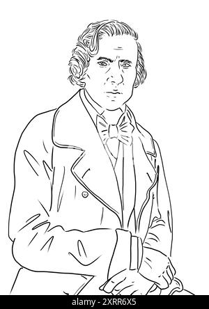 Portrait of Chopin, famous composer and musician Stock Photo - Alamy
