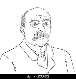 Portrait of Georges Clemenceau, the tiger, french Prime Minister and ...