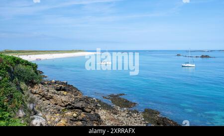 Shell Beach View, Herm Island, Channel Islands, UK Stock Photo - Alamy