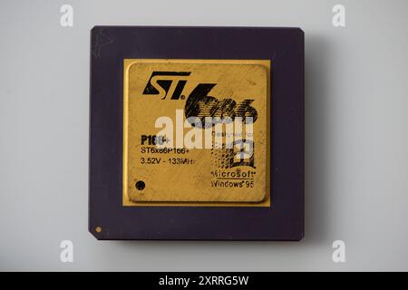 Timisoara, Romania - July 23, 2020: Close-up of a Cyrix 6x86L-PR200+GP ...