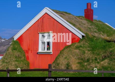 The Still inhabited Lindarbakki Turf House in Borgarfjörður-Eystri ...