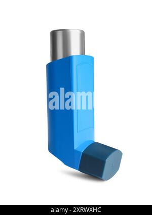 One inhaler isolated on white. Asthma treatment Stock Photo - Alamy