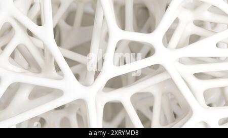Abstract complex organic spongy structure. Bone tissue. 3d render ...