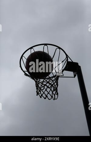 Netball practising shooting - sport aiming aim accuracy goal net ball ...