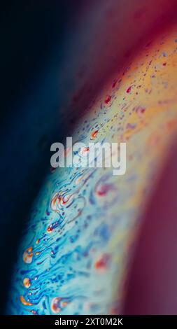 Acid foam. Chemical fluid. Defocused blue color bubble texture emulsion ...