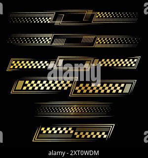 Racing sport golden decals Stock Vector Image & Art - Alamy