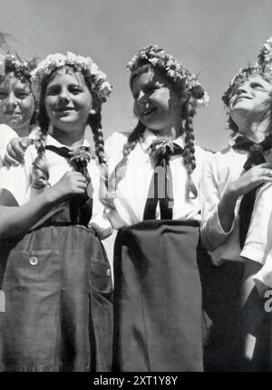 Photograph of female Hitler Youth members. Dated 1939 Stock Photo - Alamy