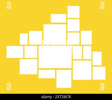 Template composition grid for photos. Realistic collage. Mood board or ...