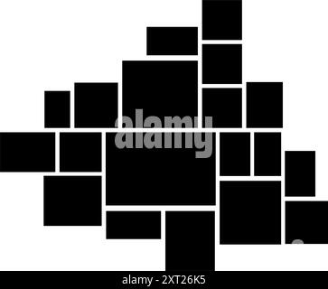 Template composition grid for photos. Realistic collage. Mood board or ...