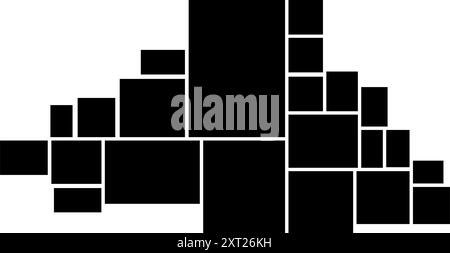 Template composition grid for photos. Realistic collage. Mood board or ...