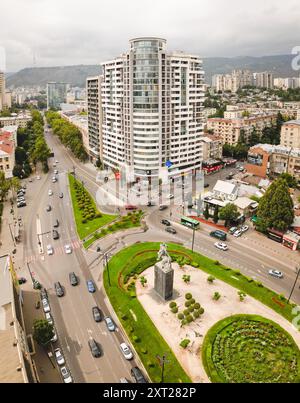 Tbilisi, Georgia - 9th august, 2024: Aerial view giant dreamers party ...