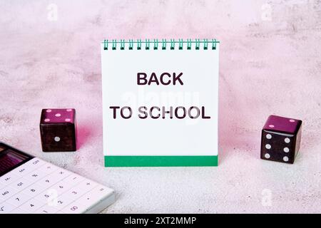 For backgrounds and presentations. The words Back to School in a ...