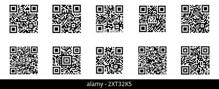 Fake QR code and Barcode set vector illustration Stock Vector Image ...