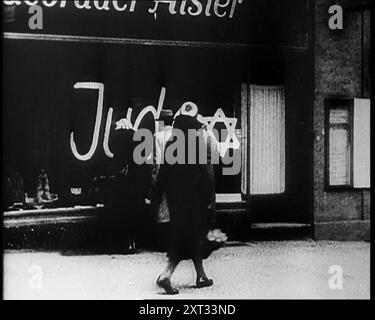 Anti semitic graffiti (Star of David and Swastika) on house wall Stock ...