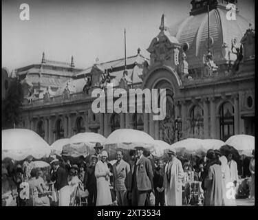Crowds of people enjoying themselves outside during a steam rally in Cheshire England UK Stock ...