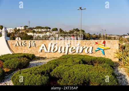 See you soon sign in marina of Albufeira, Algarve, Portugal Stock Photo ...