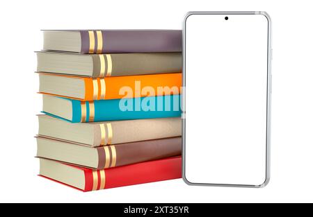 White Paper Cut Mobile Phone with Question Mark on Screen on a blue ...