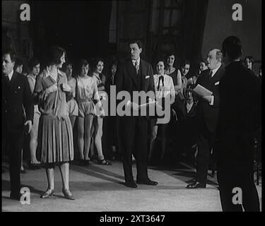 The cast rehearsing on stage (including Boris Statsenko as Ruprecht and ...