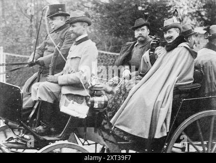 Photograph of Tsar Nicholas II and Kaiser Wilhelm II of German riding ...