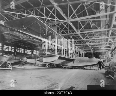 A historic photograph of the Curtiss Model G biplane in flight ...