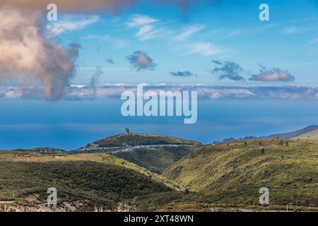 Landscape around the Barragem do Pico da Urze reservoir on the island ...