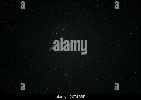 The Orion Nebula, also known as Messier 42 or NGC 1976, is a diffuse nebula situated south of ...